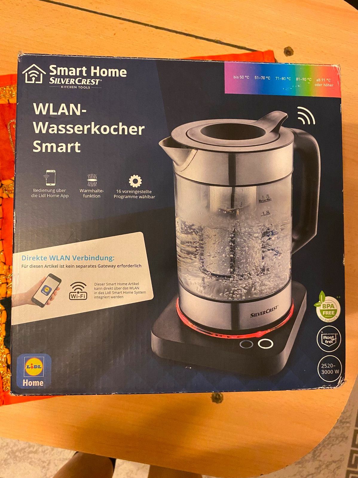 Elegantes Silvercrest Wlan Wasserkocher Smart Sws 3000 A1 Ebenbild