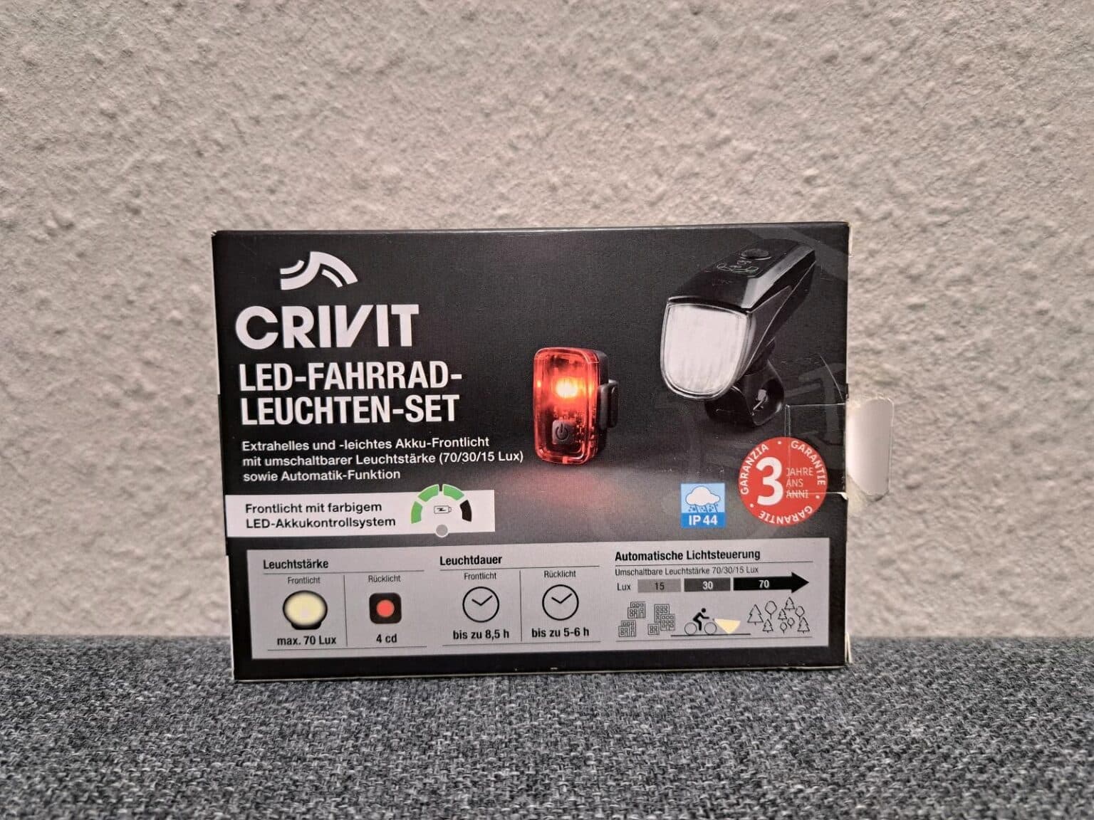 CRIVIT LED-Fahrradleuchten-Set - EdelKüche