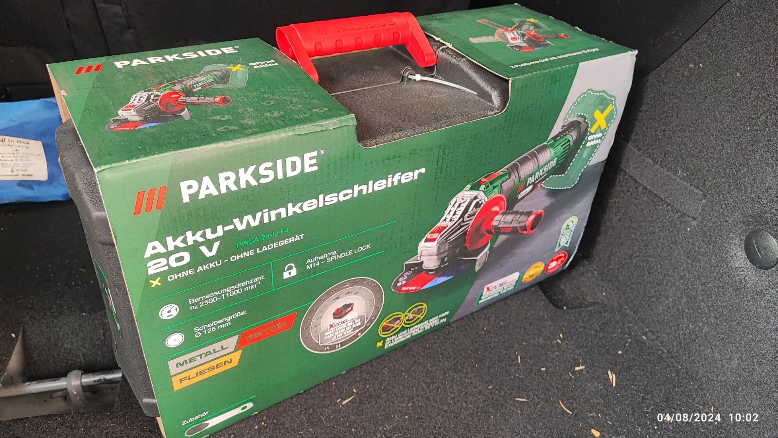 PARKSIDE® 20 V Akku-Winkelschleifer »PWSA 20-Li F4« - EdelKüche