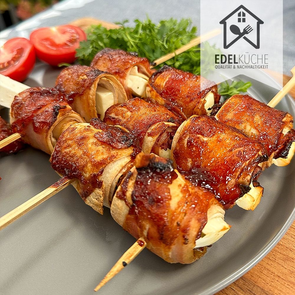 Feta-Bacon-Wrap-Spieße - Rezept - EdelKüche